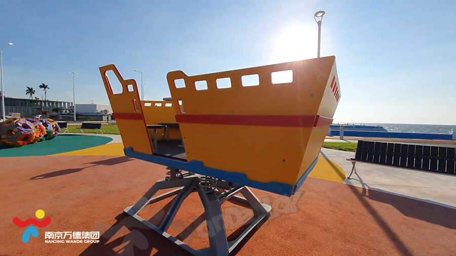 Amusement Park Outdoor Sea Wave Rocking Boat Playground Shake Rider ...