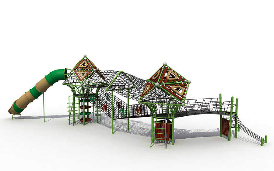 Outdoor Kids Bird Nest Climbing Playground Playset With Platform for ...